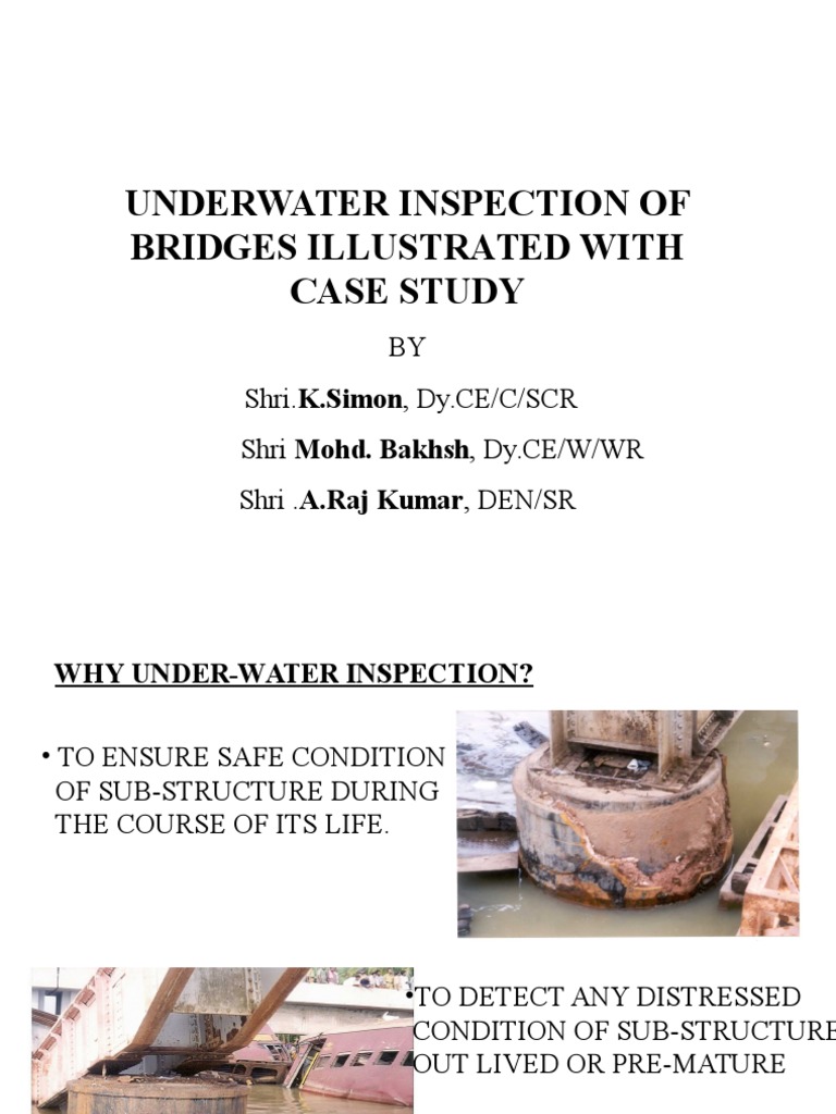 Underwater Inspection of Bridges Illustrated With Case Study | PDF ...