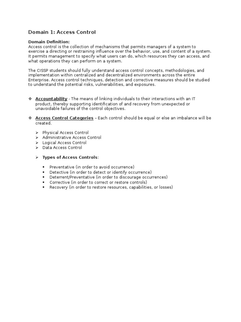 Understanding Access Control Mechanisms | PDF