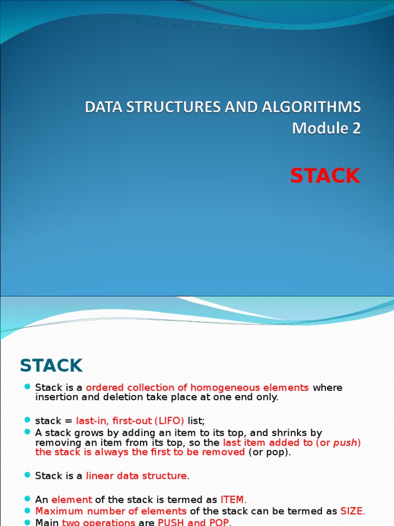 2.mod 2-2 Stack | PDF | Algorithms And Data Structures | Computer Programming