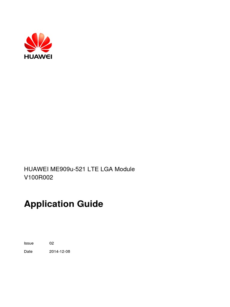 HUAWEI ME909u-521 LTE LGA Module Application Guide - (V100R002 - 02 ...