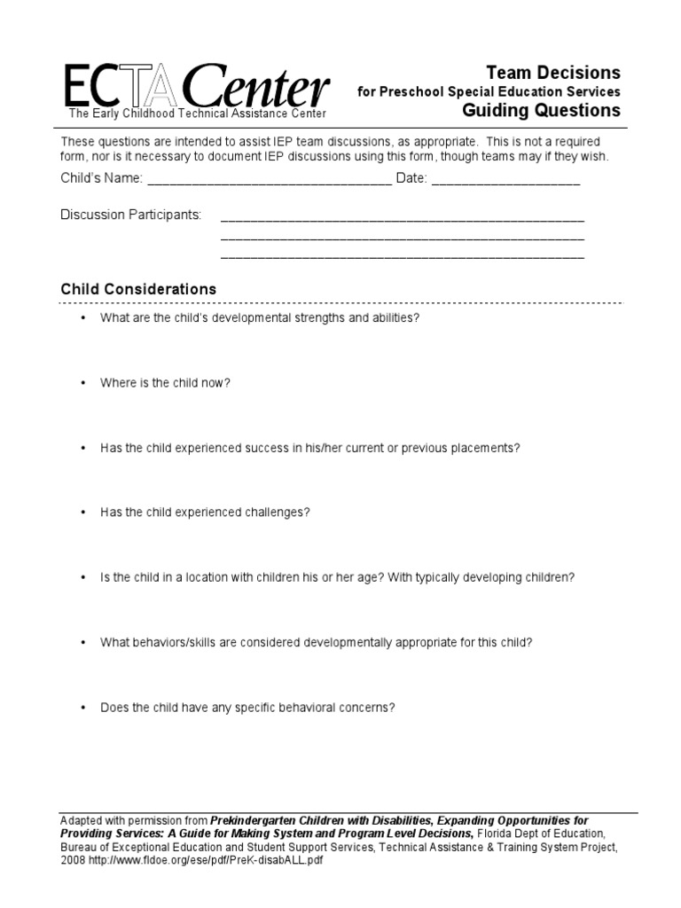 7 Team-Child-Decisions-Guiding-Questions | PDF | Individualized ...