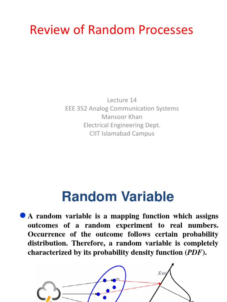 Review of Random Processes | PDF | Stationary Process | Stochastic Process