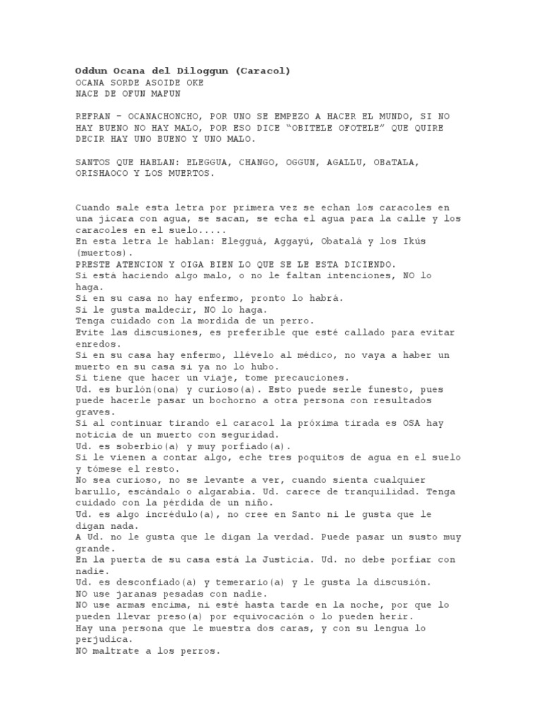 Oddun Del Dilogun | PDF | Santeria