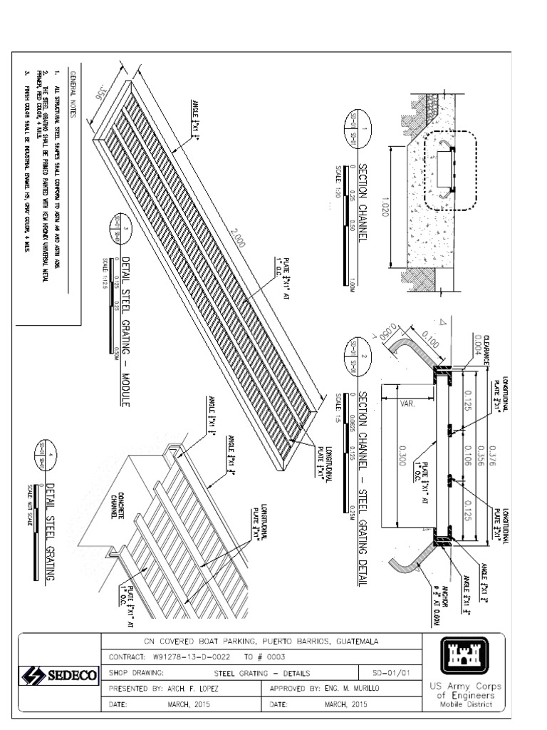Shop Drawing Steel Grating | PDF