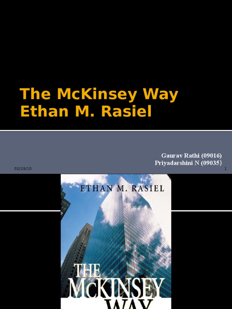 The McKinsey Way: Problem Solving Insights | PDF | Mc Kinsey & Company ...