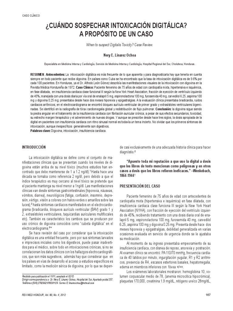Intoxicacion Por Digitalicos | PDF | Arritmia cardiaca | Especialidades ...