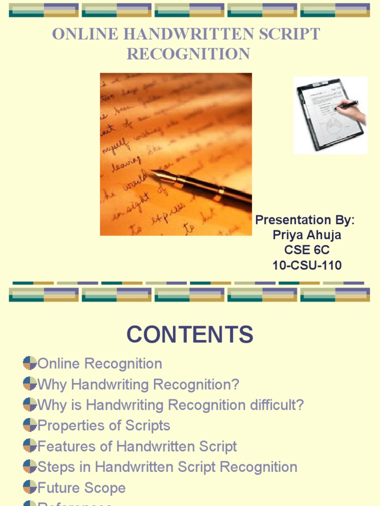 Online Handwritten Script Recognition | PDF | Teaching Mathematics ...