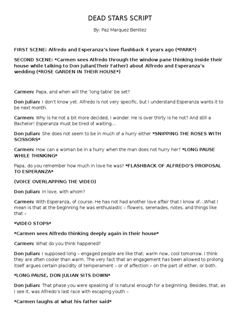 Dead Stars Script | PDF