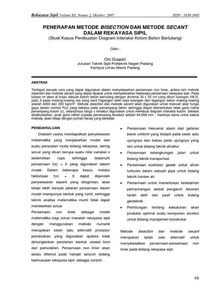 Penerapan Metode Bisection Dan Secant PDF | PDF