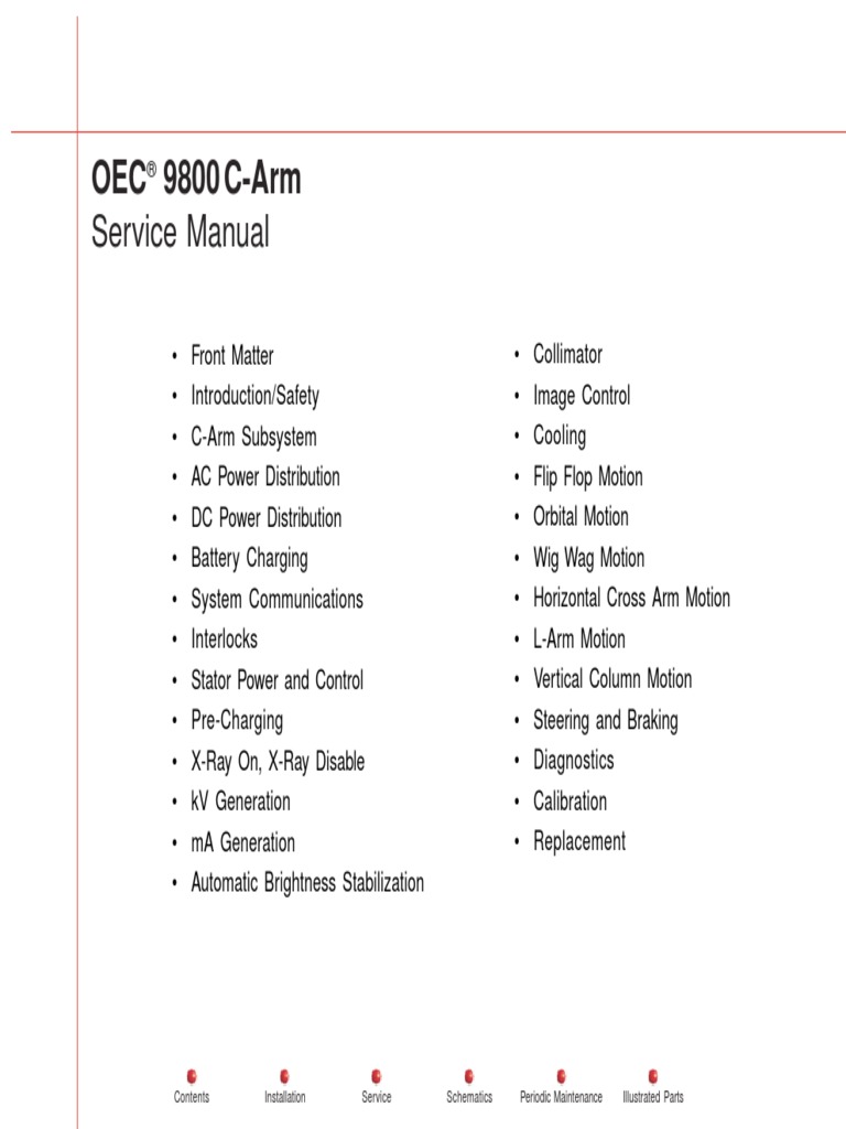OEC - 9800 C-Arm Service Manuals | PDF | Power Supply | Vacuum Tube