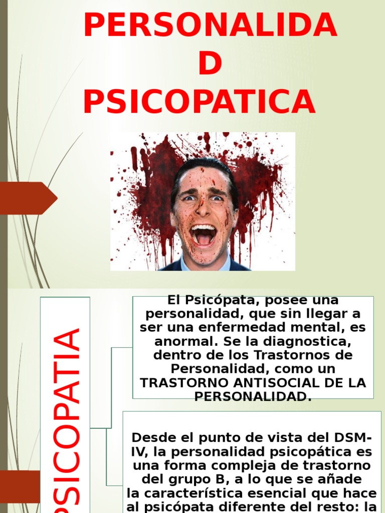 Características de la Personalidad Psicopática | PDF | Psicopatía ...
