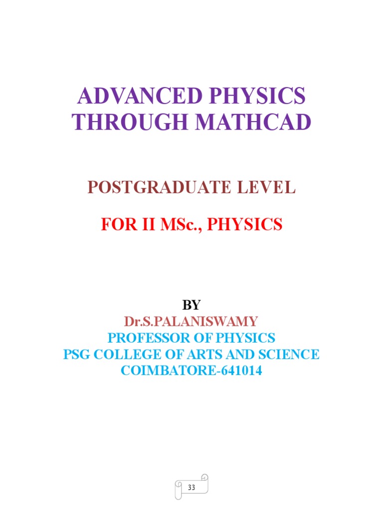 Advanced Physics with MathCAD Tools | PDF | Array Data Structure ...