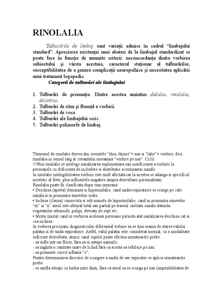 Rinolalia | PDF