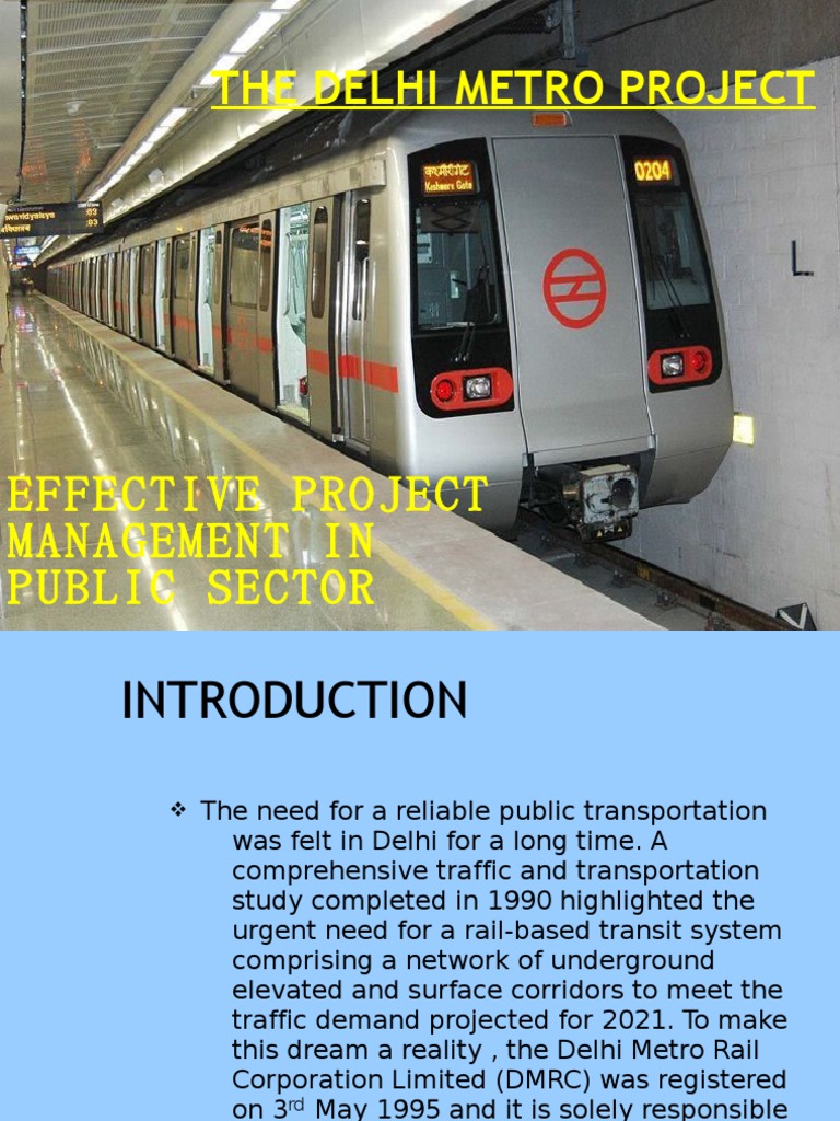 Delhi Metro Project Overview | PDF | Delhi | Rapid Transit