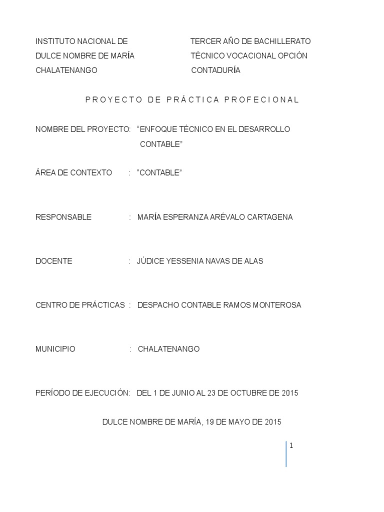 Proyecto de Practica Profecional. | PDF | Contabilidad | Science