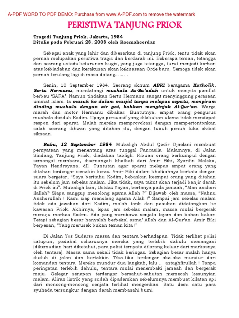 Peristiwa TJ Priok | PDF | Politik