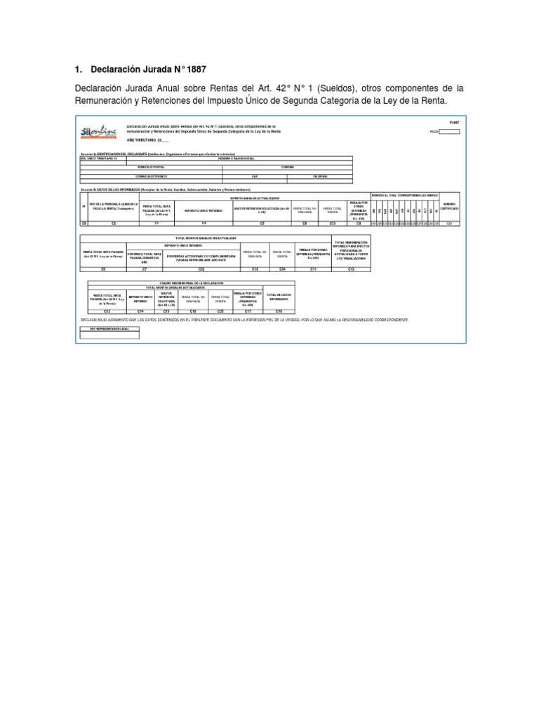 Formulario 887 | PDF | Impuestos | Economias