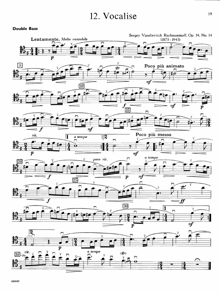 Rachmaninoff Vocalise | PDF