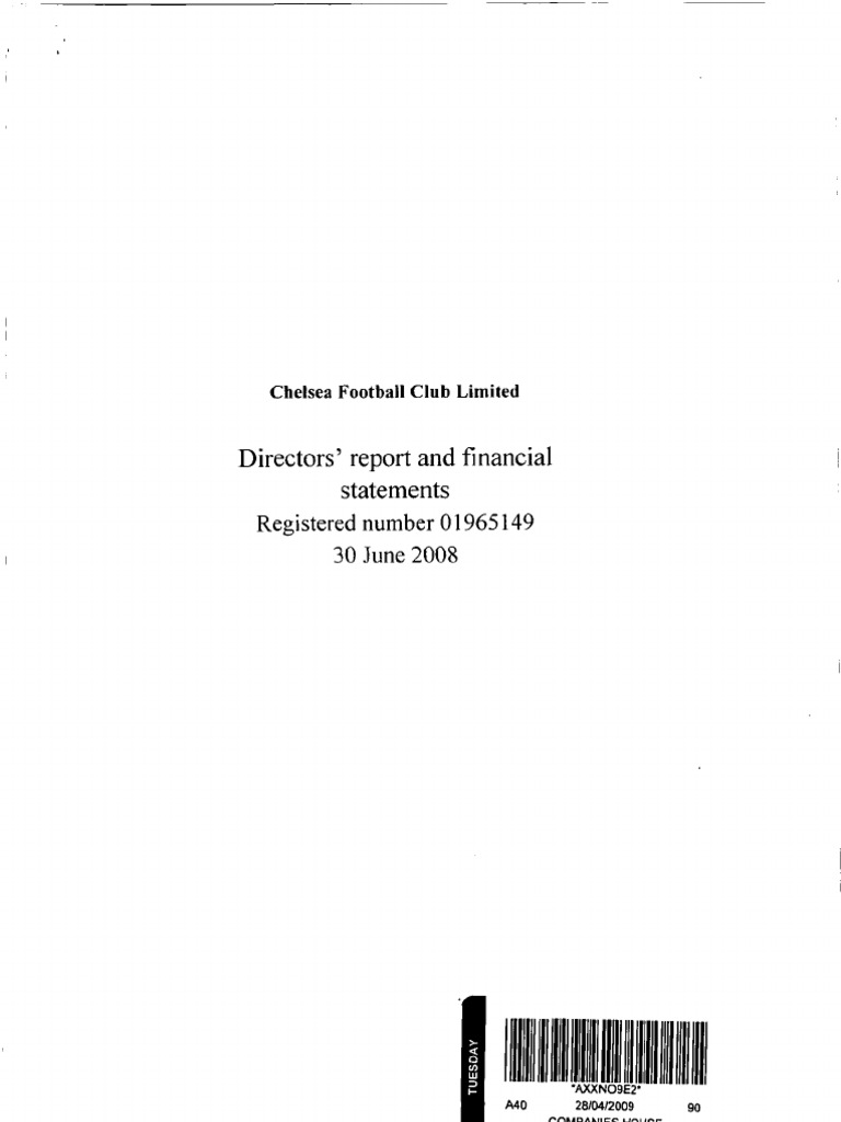Chelsea Football Club Limited | PDF