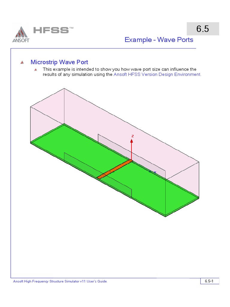 HFSS Microwave Waveports | PDF | Waves | Computing And Information ...