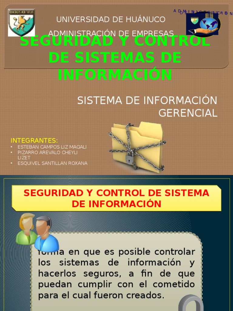 Seguridad y Control de Sistemas de Informacion | PDF | Archivo de ...