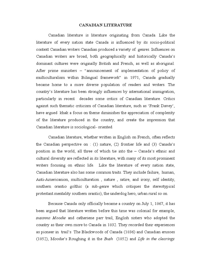 Canadian Literature | Canadian Literature