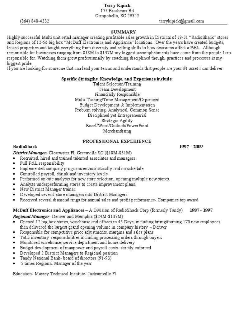 Terry Kipick: Retail Management Expert | PDF | Retail | Inventory