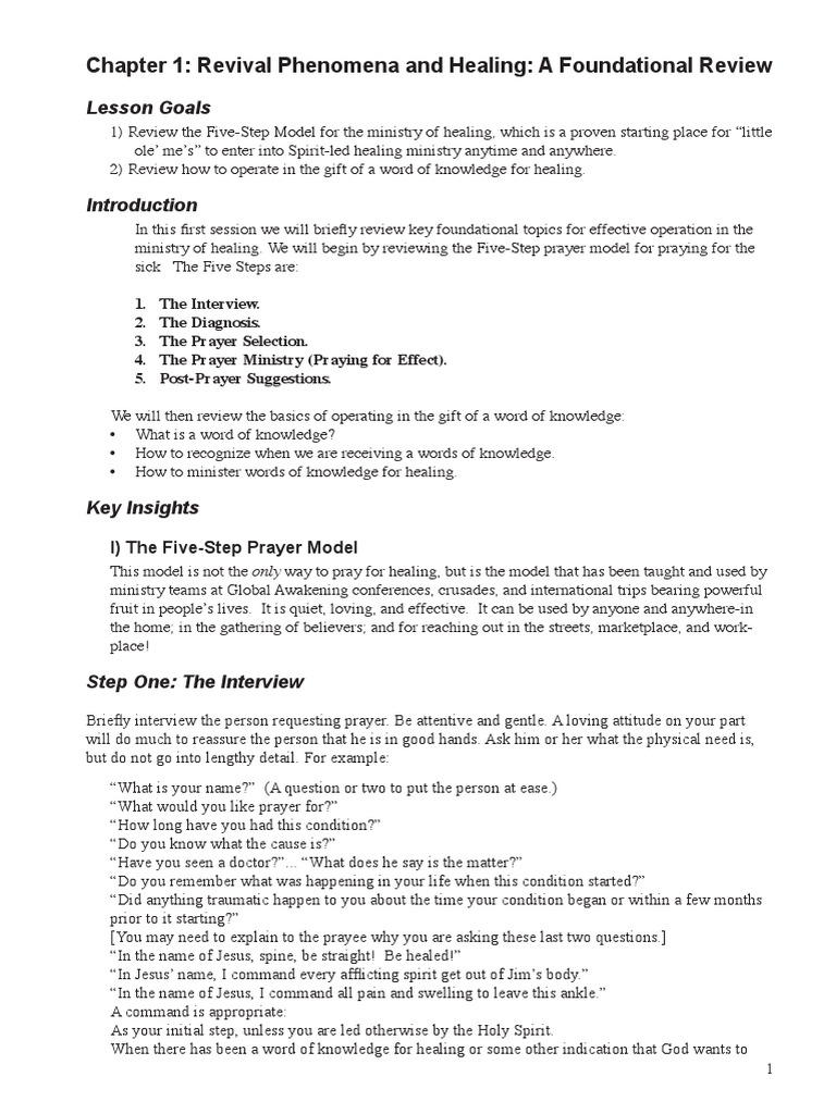 5 Step Prayer Model | PDF