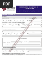 Formulario Registral N 1 Ley 27157 | PDF | Propiedad | Justicia