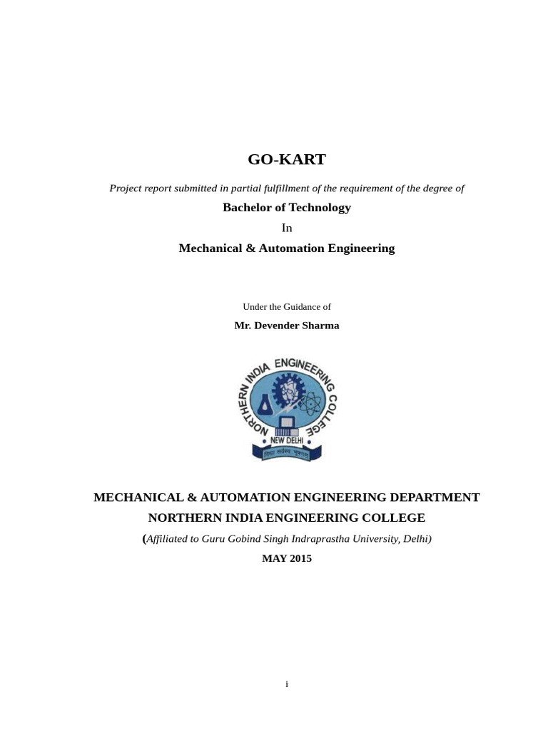 Go-Kart Designing Report | PDF | Transmission (Mechanics) | Brake