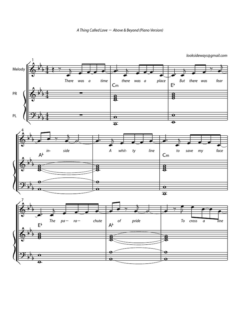 A Thing Called Love Above & Beyond (Piano Version) | PDF | Leisure