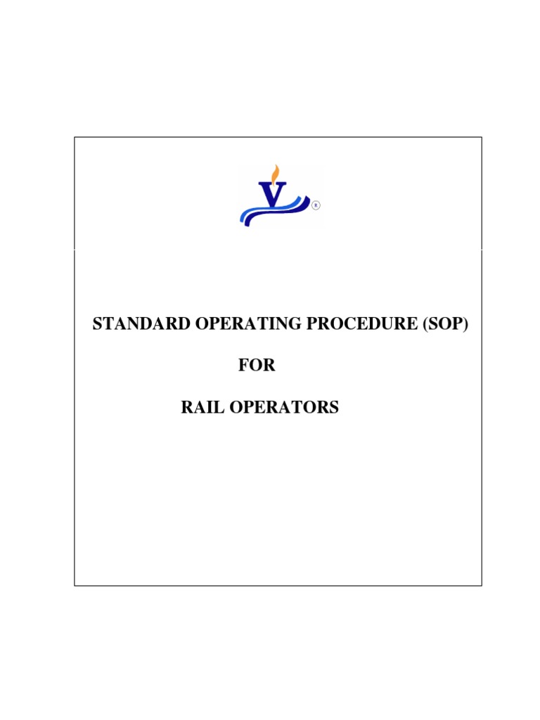 VCTPL Sop For Rail Operators | PDF | Train | Transport