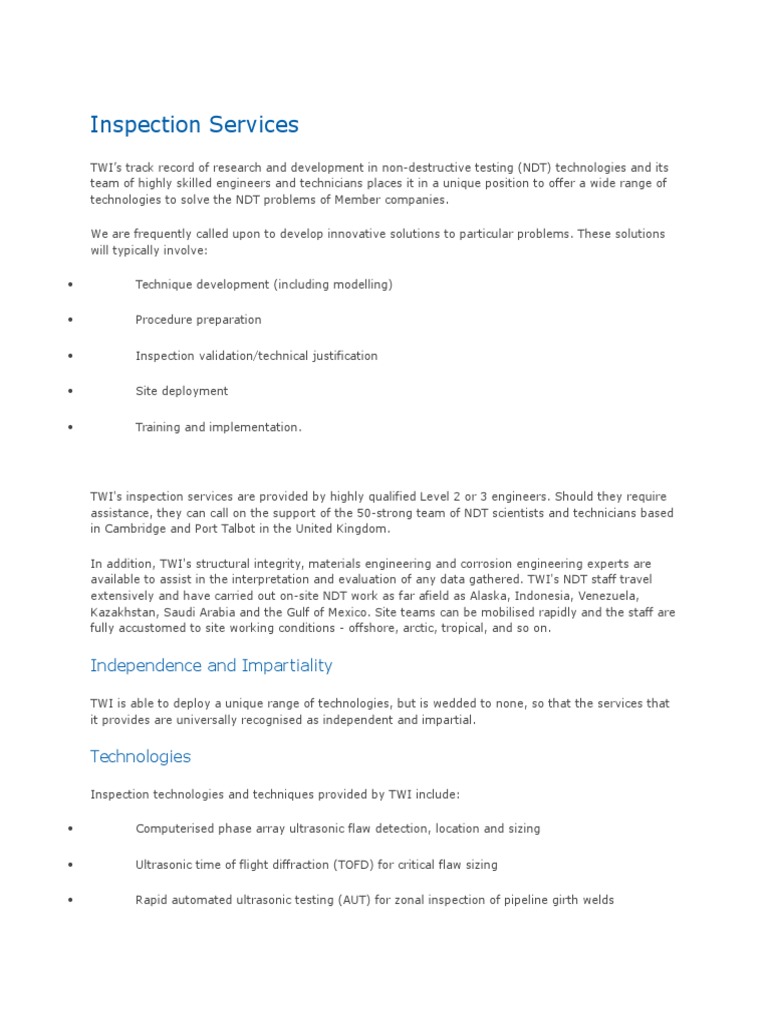 Twi Pdf Nondestructive Testing Welding