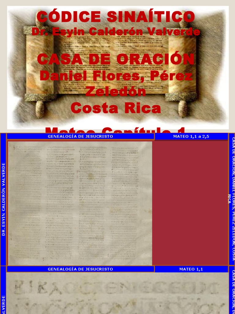 Códice Sinaítico Cap 1 | PDF