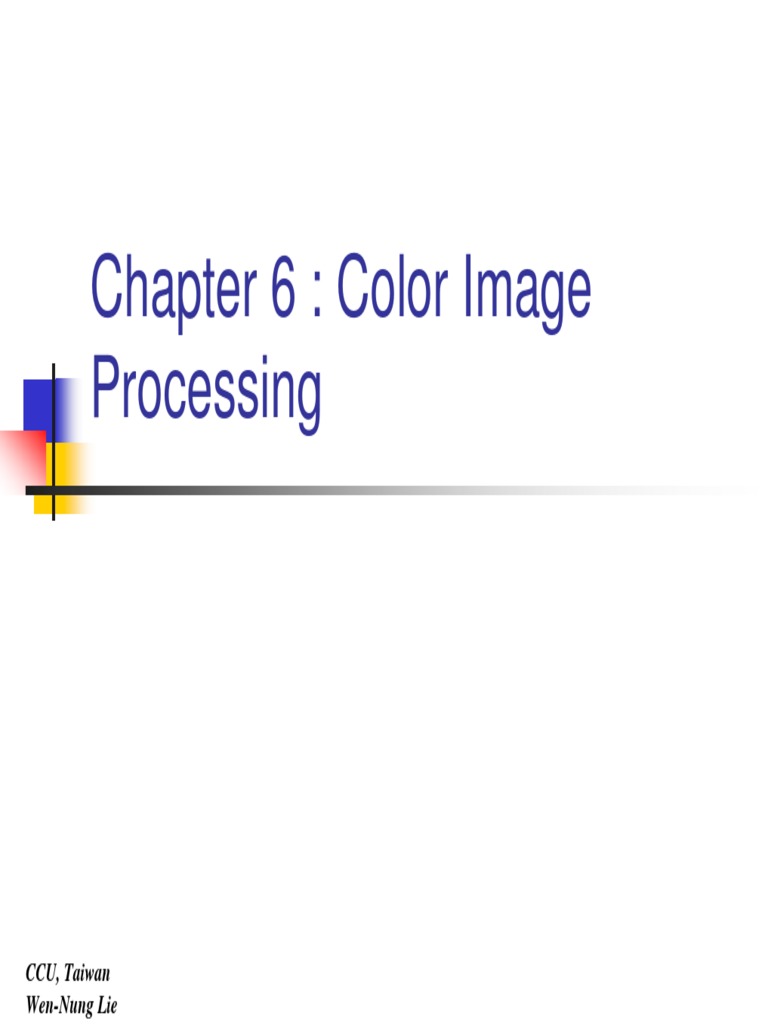 Color Image Processing PDF | PDF | Color | Vision