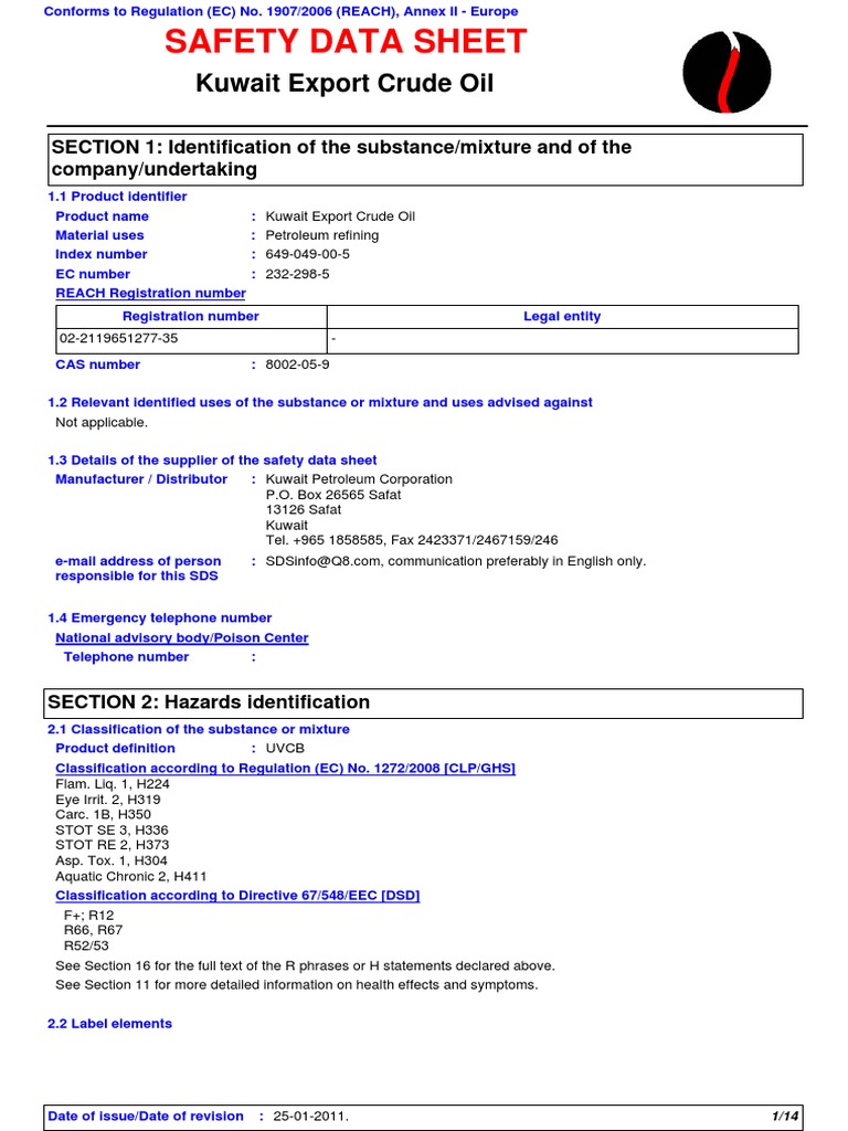 Kuwait Export Crude Oil PDF | PDF | Petroleum | Oil Shale