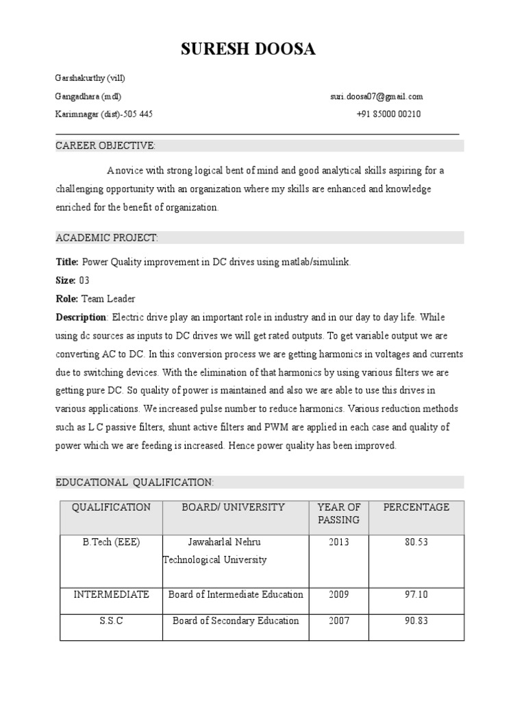 Suresh Resume | PDF