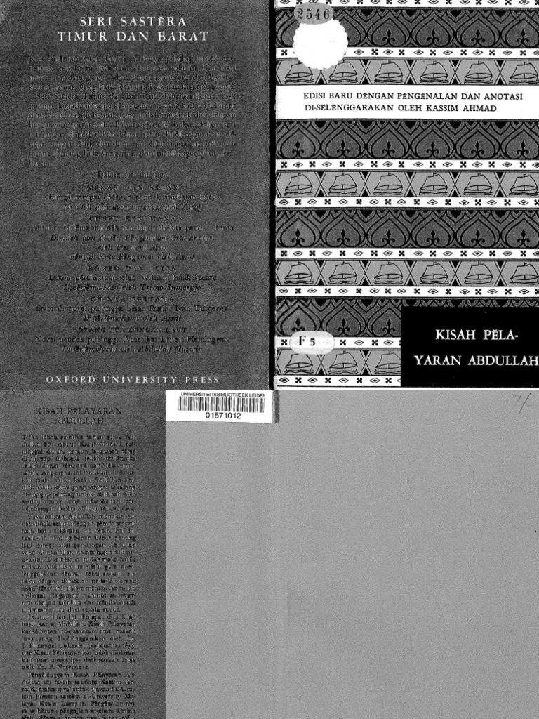 Kisah Pelayaran Abdullah - Abdullah Bin Abdul Kadir Munsyi | PDF Kisah Pelayaran Abdullah - Abdullah Bin Abdul Kadir Munsyi | PDF