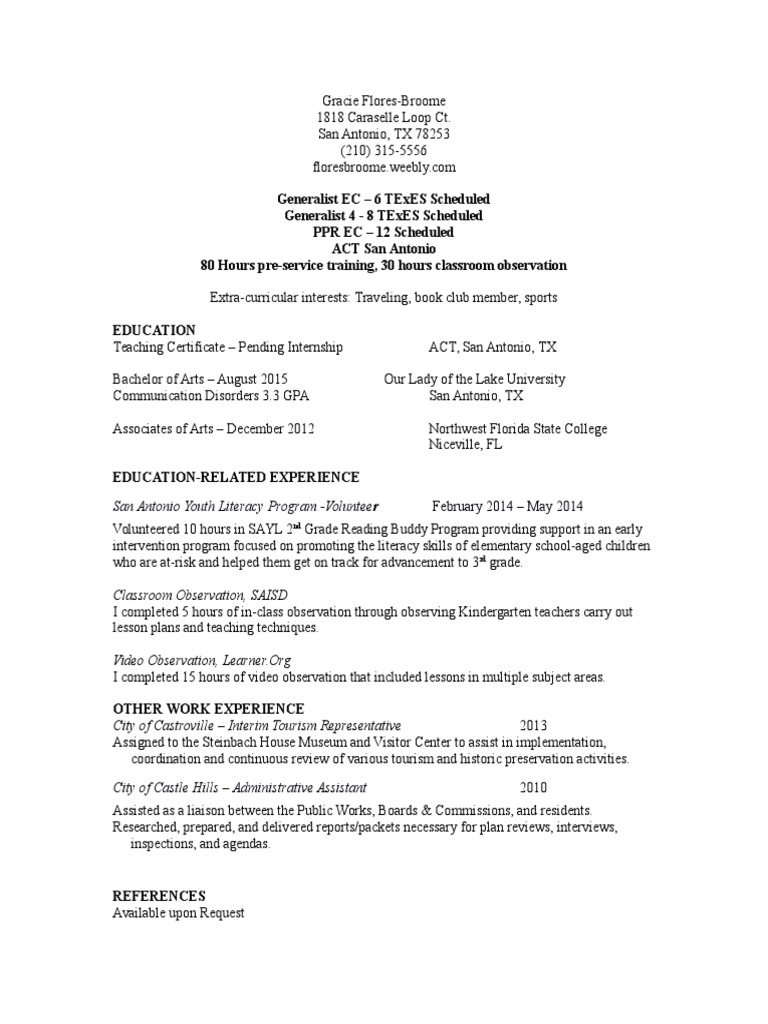 Act Resume | PDF