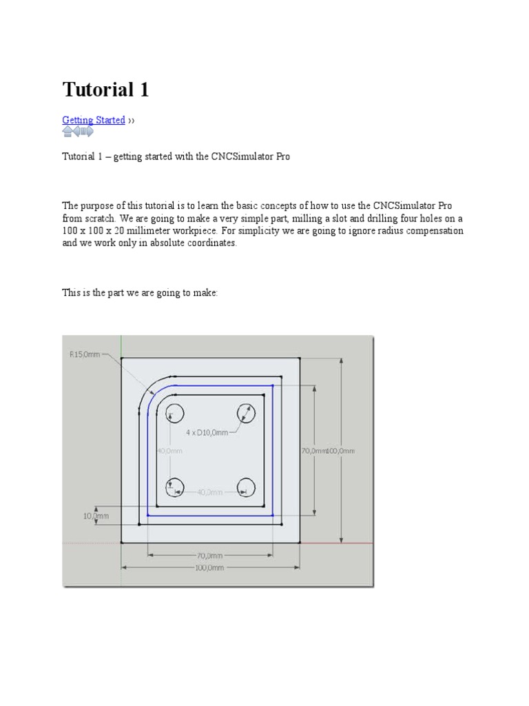 Tutorial CNC | PDF | Drilling | Button (Computing)