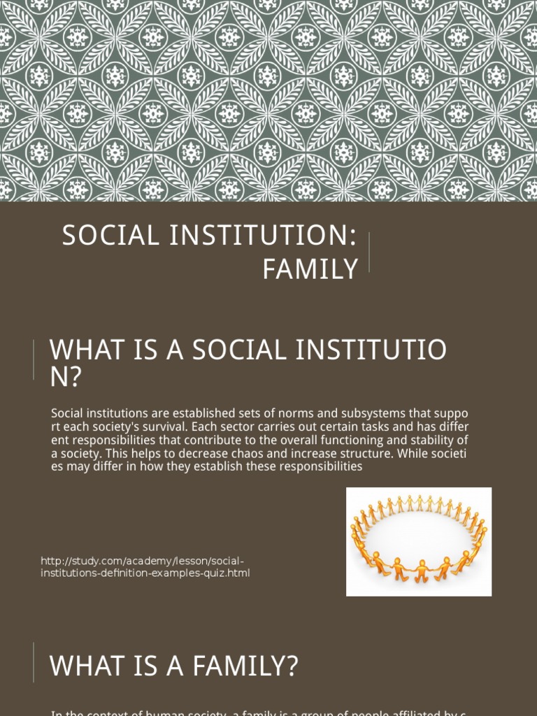 Social Institution | PDF | Family | Institution