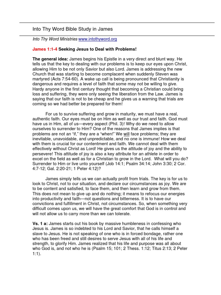 James 1 1-4 | Download Free PDF | Jesus | Religious Behaviour And ...