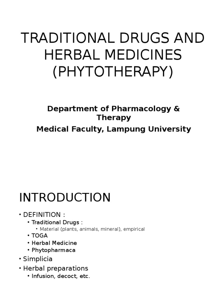 Traditional Drugs and Herbal Medicine | PDF | Toxicity | Tablet (Pharmacy)