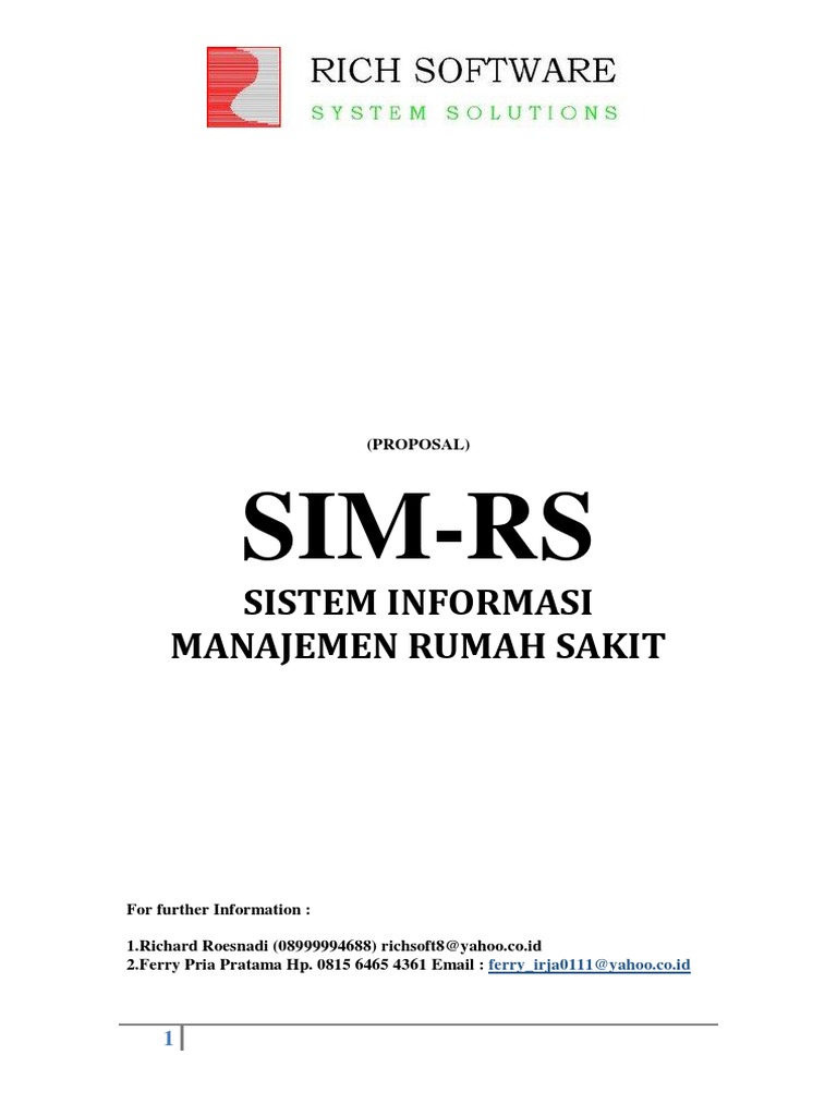 Proposal Simrs | PDF