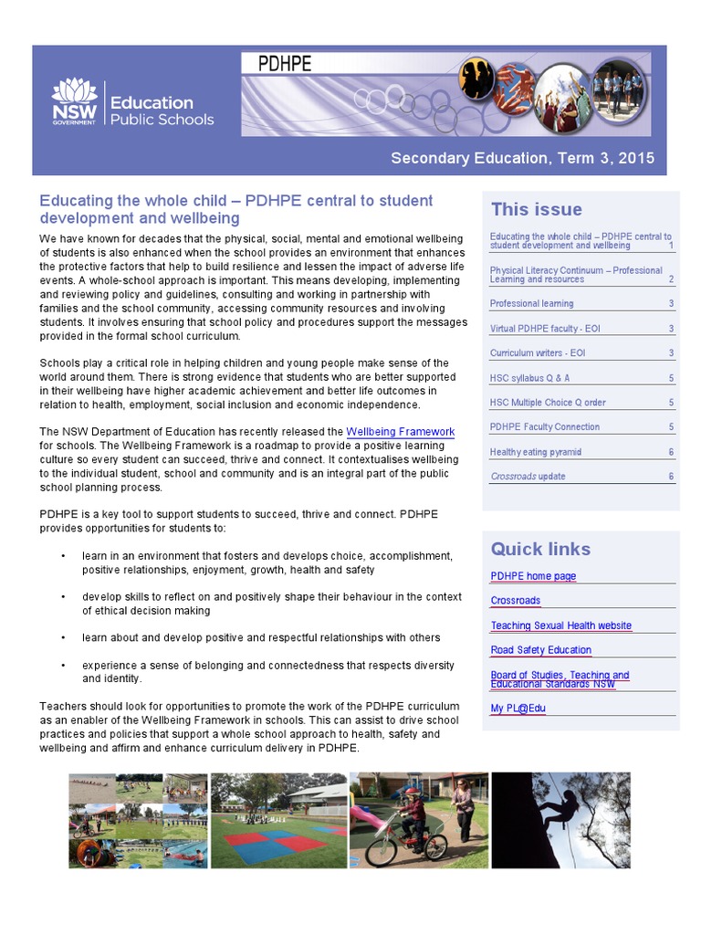 Educating The Whole Child - PDHPE Central To Student Development and ...