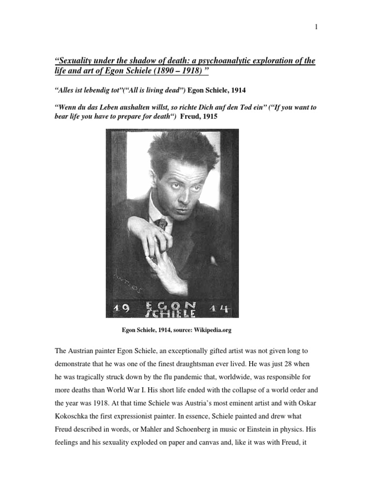 Sexuality Under The Shadow of Death A Psychoanalytic Exploration of The Art and Life of Egon ...
