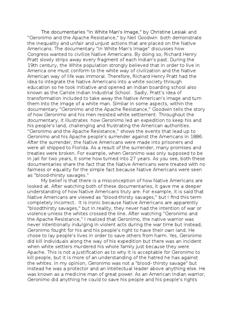 Essay Native American | Download Free PDF | Geronimo | Chiricahua