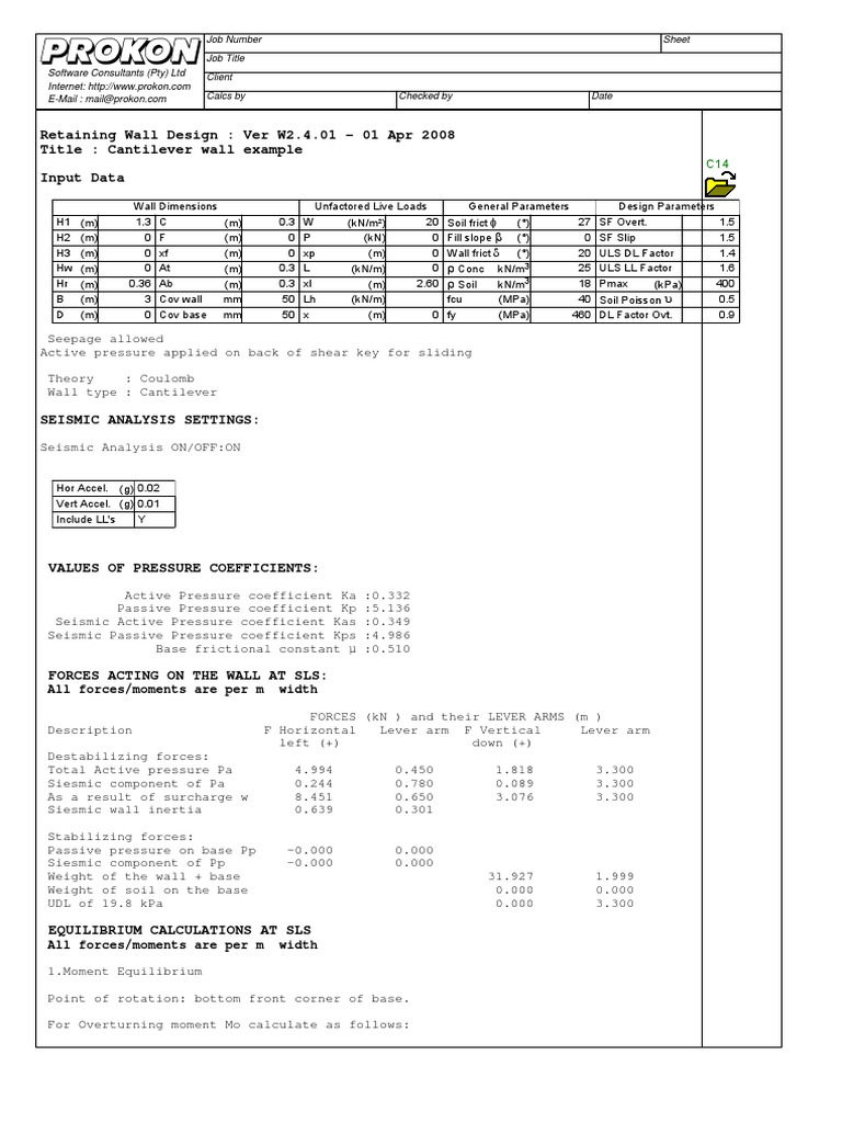 Prokon - $TEMP1 | PDF | Torque | Pressure