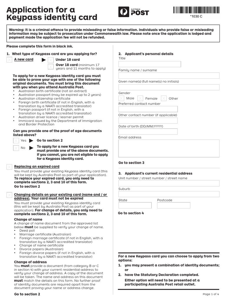 Keypass Application Form Sep2014 | Identity Document | Personally ...