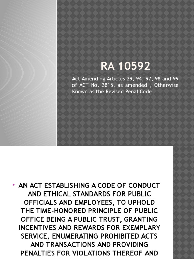 RA 10592.pptx | Mergers And Acquisitions | Employment | Free 30-day ...